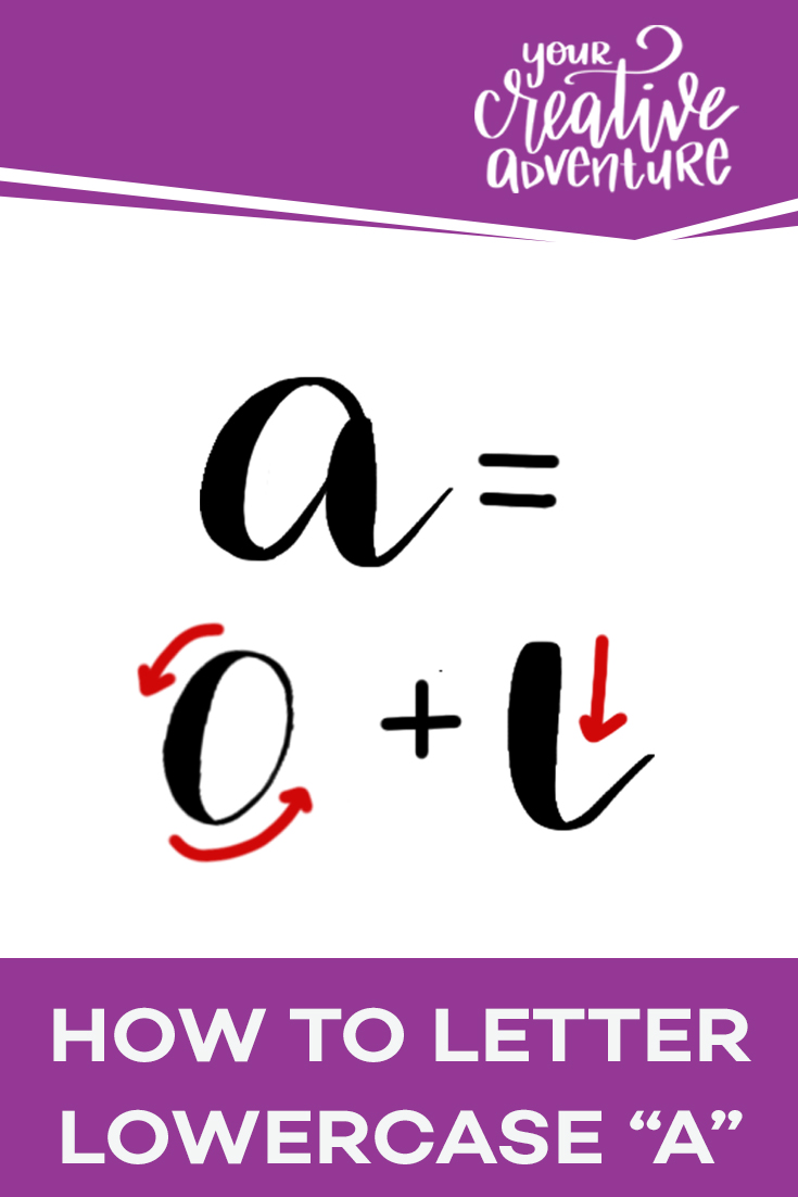 Brush Lettering Alphabet - How to Letter Lowercase A